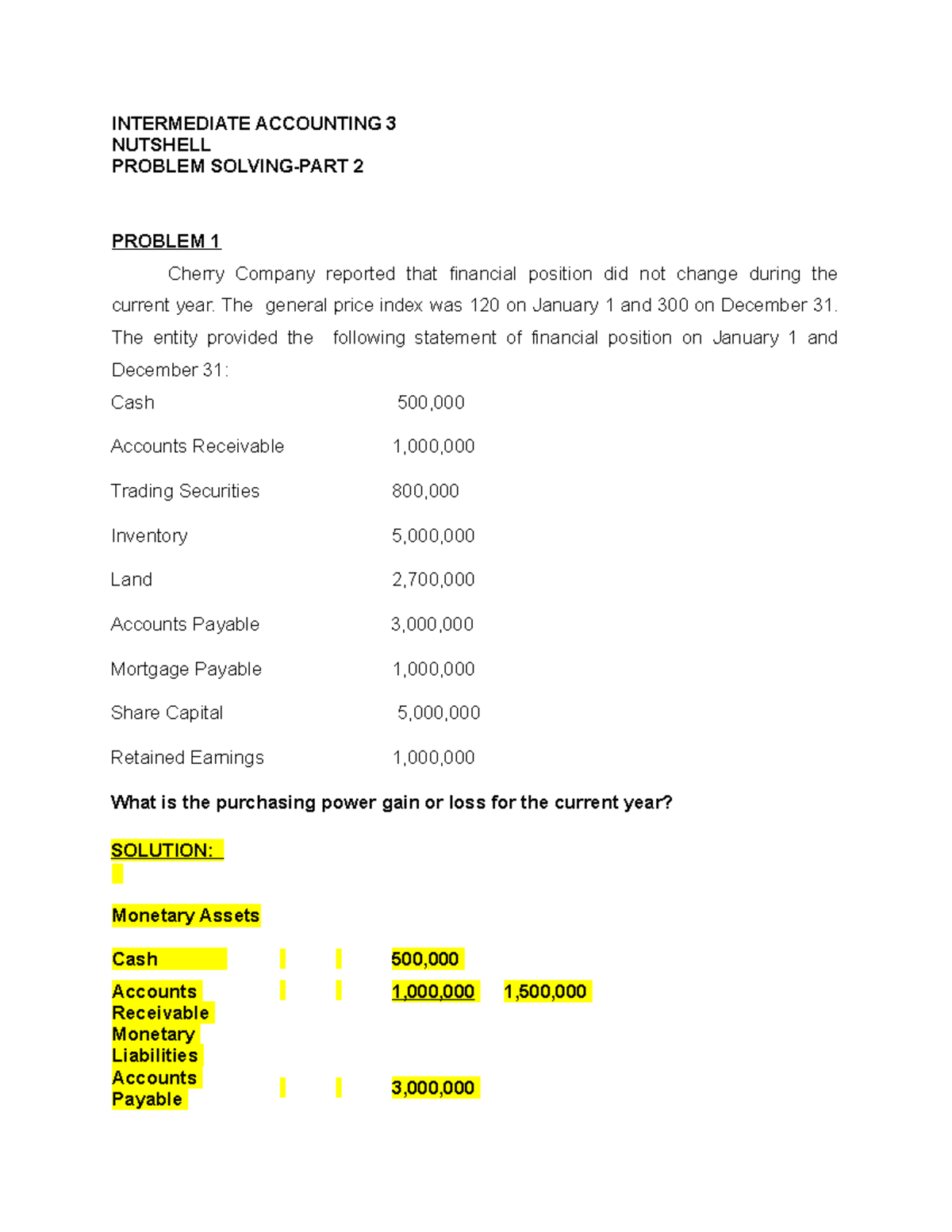 Intermediate Accounting 3- Nutshell- Problem- Solving-PART2 ...