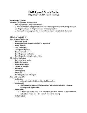 HMA Final EXAM - Teacher was Erin Litton - HMA FINAL EXAM Laura Corbet ...