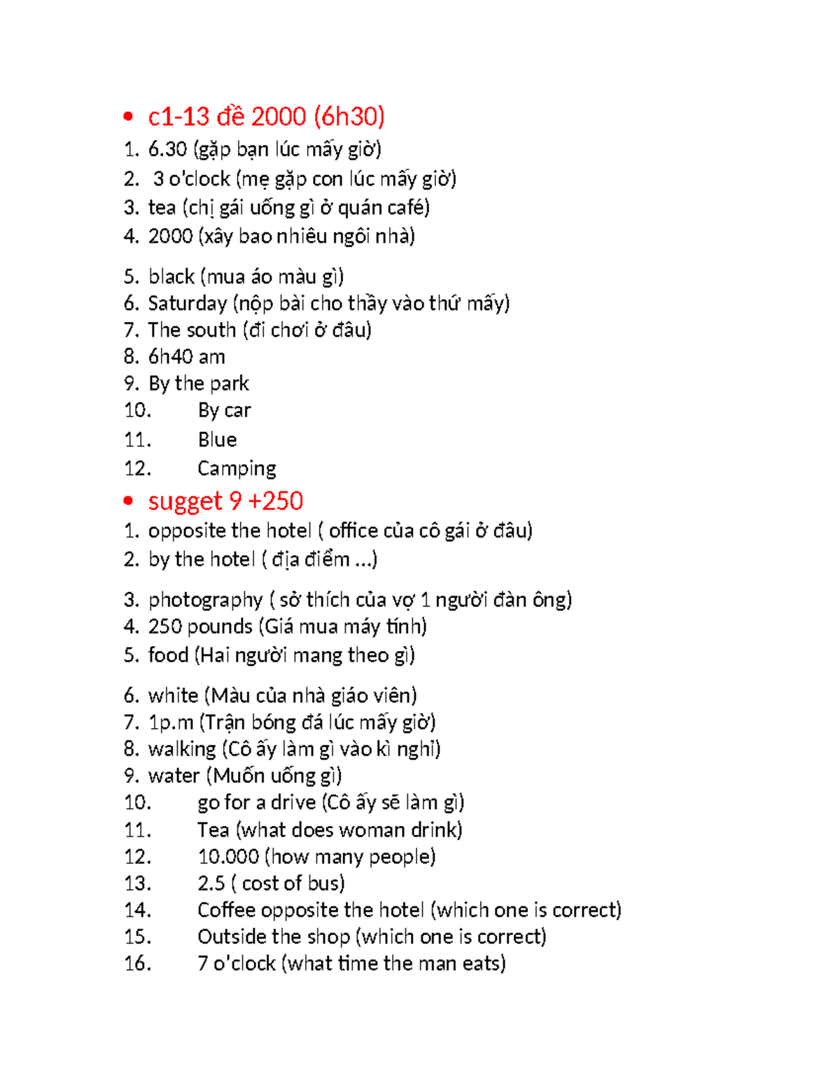 Tổng hợp những câu listening có đáp án gần giống nhau - c1-13 đề 2000 ...