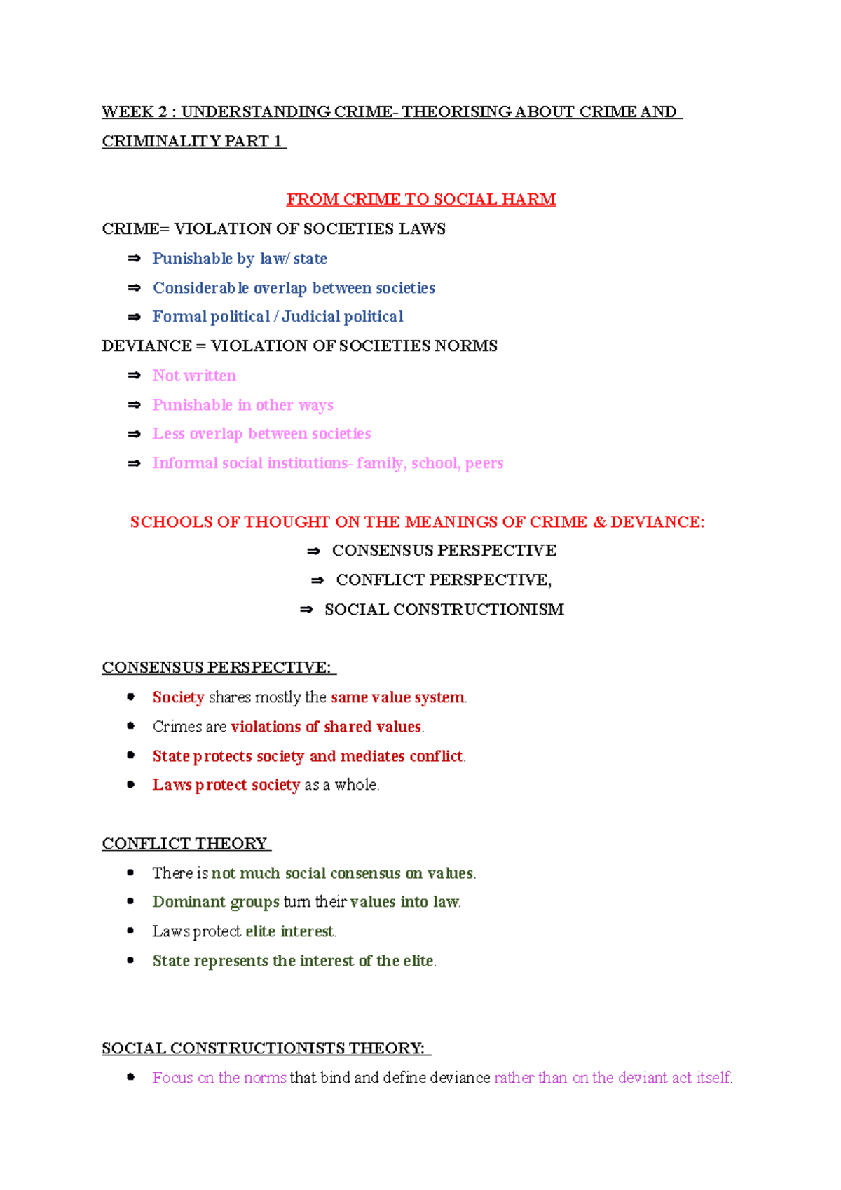 PBL Weeks 1-4 Reading Summaries - WEEK 2 : UNDERSTANDING CRIME ...