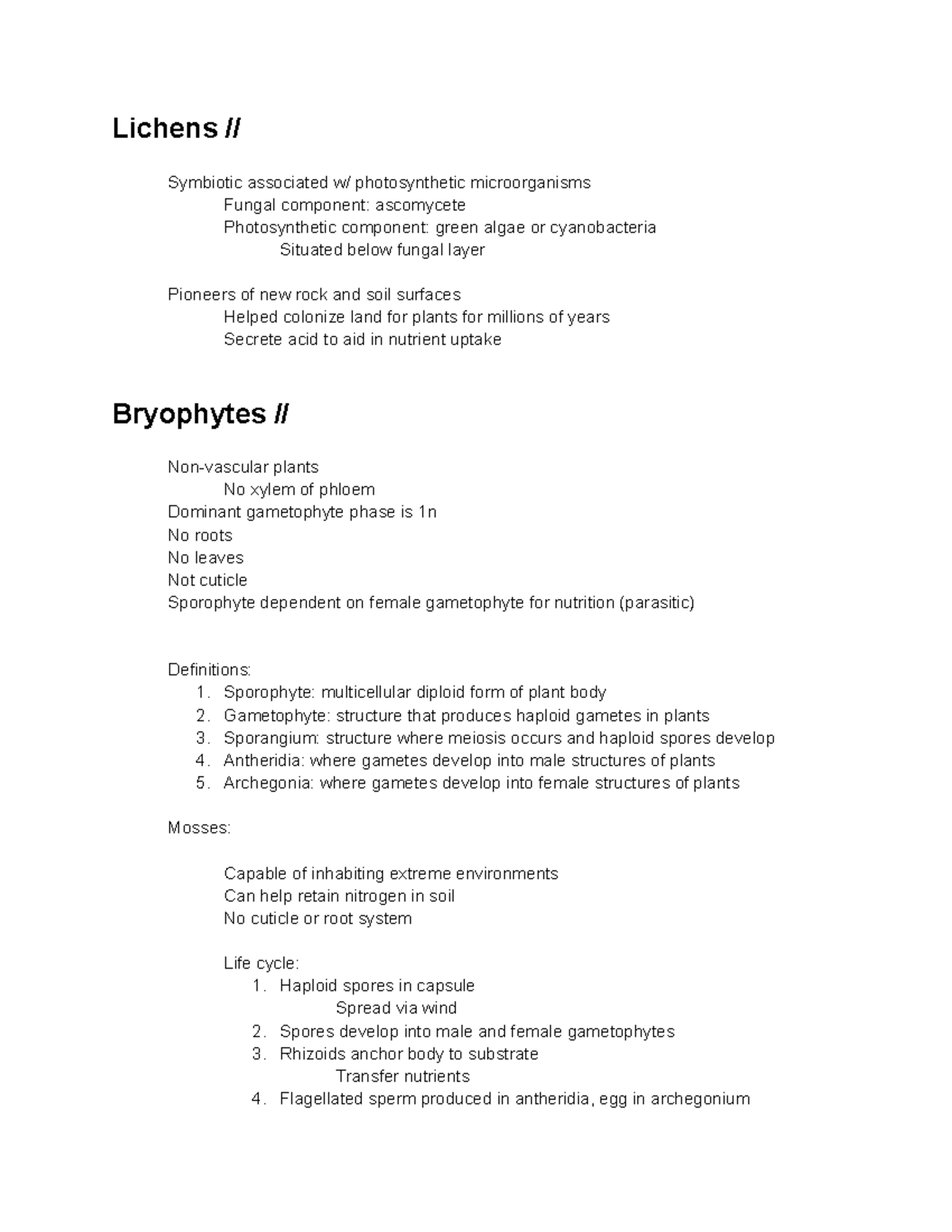 Plants - Notes from Mark - Lichens // Symbiotic associated w ...