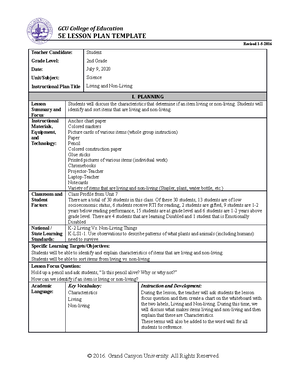 3-day unit plan template science-565 - Section 1: Lesson Preparation ...