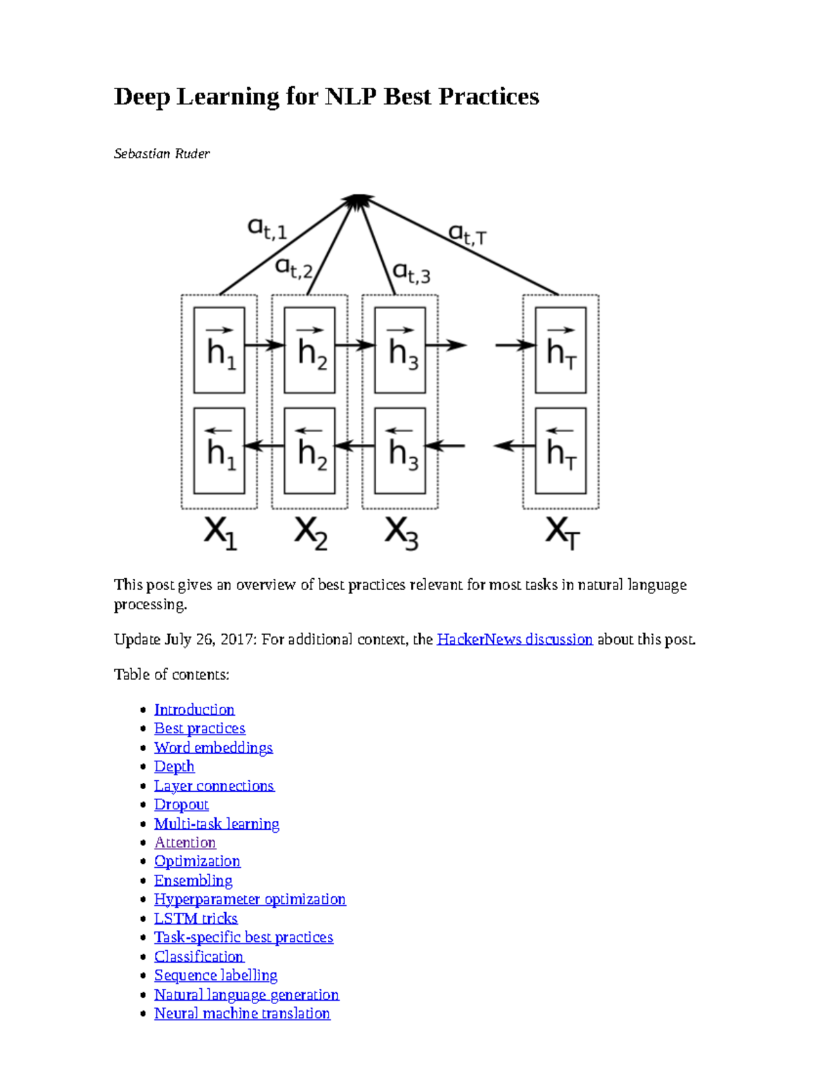Deep Learning For Nlp Best Practices Deep Learning For Nlp Best Practices Sebastian Ruder This 