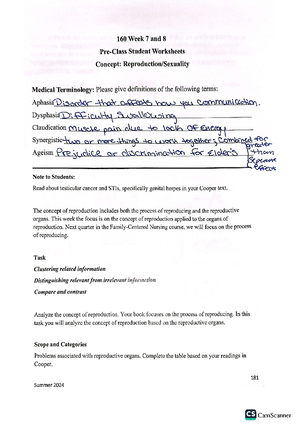 NUR 163 Week 7 Pre-Class Assignment - 163 Week 7 Pre-Class Assignments ...