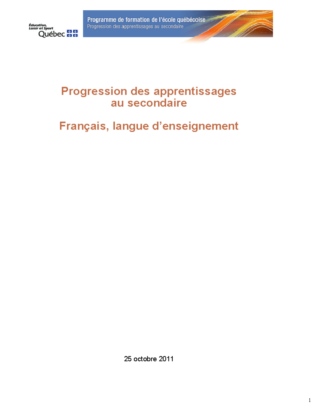 PDA PFEQ francais-langue-enseignement-secondaire 2011 - Progression des apprentissages au ...