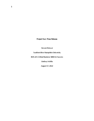 BUS225 Module Four Assignment - Module Four Assignment Steven Petrocci ...