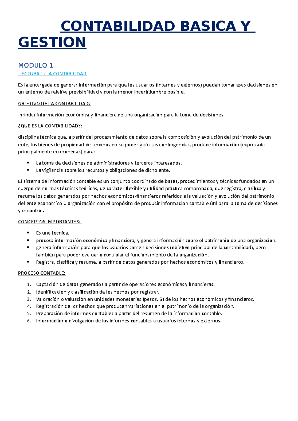 Contabilidad Basica Y Gestion - CONTABILIDAD BASICA Y GESTION MODULO 1 ...