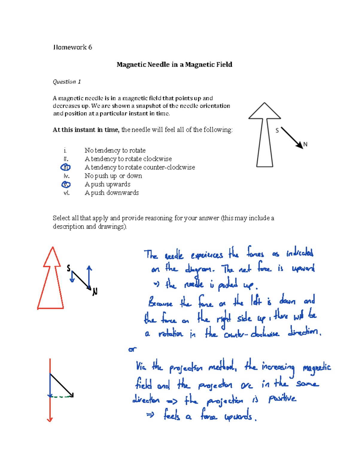 PHYS1302 Homework 6 Solutions - Homework 6 Magnetic Needle in a ...