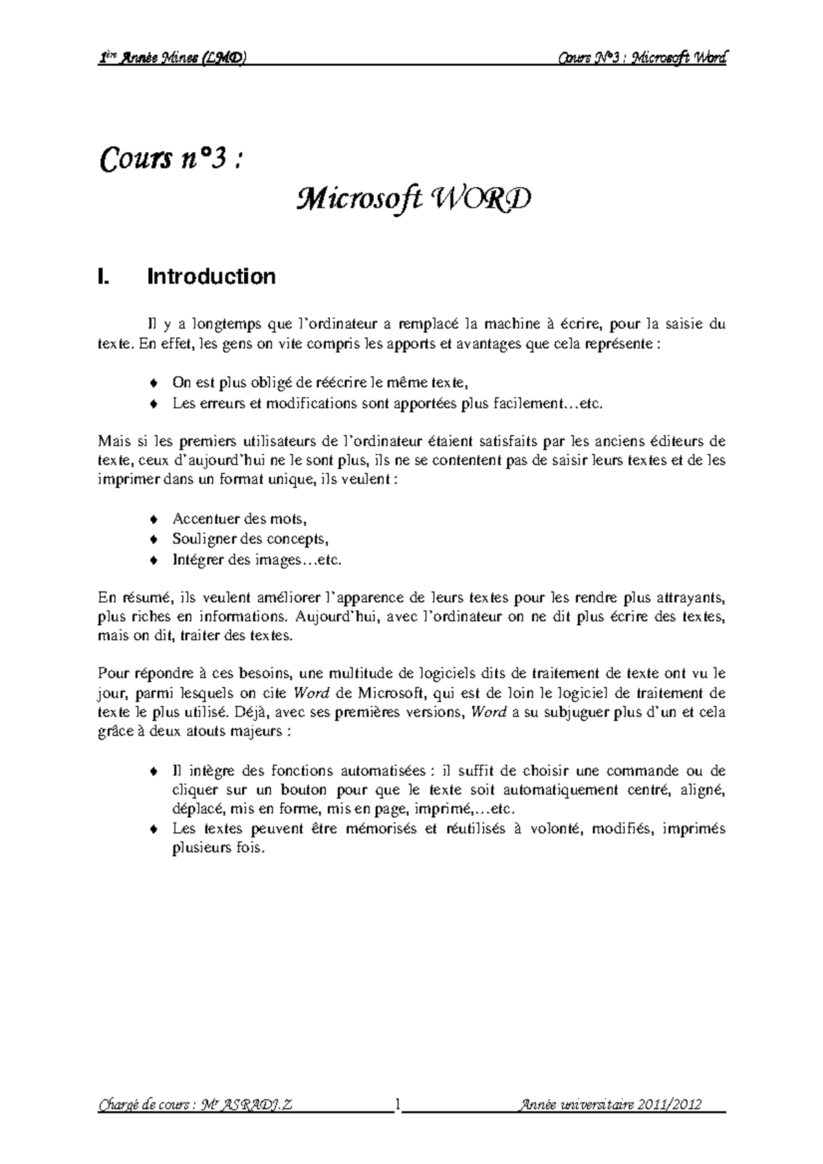 Cours 3 word - Cours n°3Cours n°3Cours n°3Cours n°3 :::: Microsoft ...