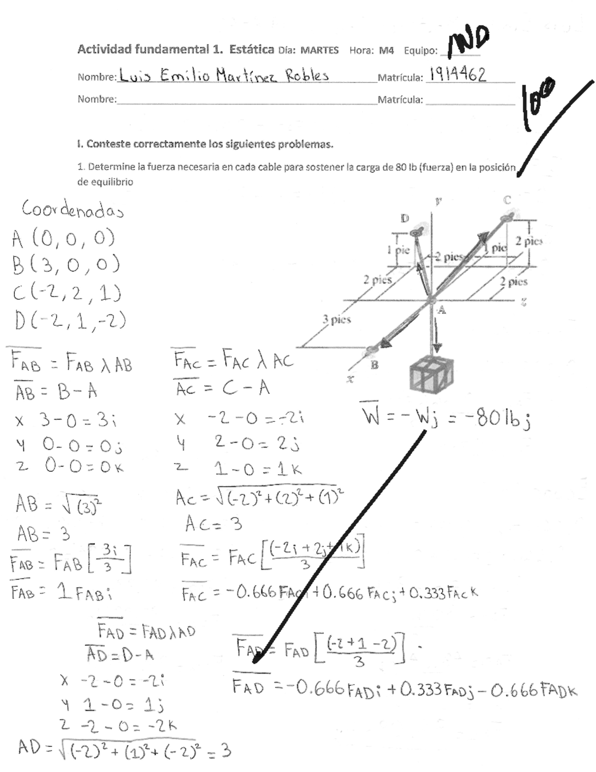 Actividad 1 estática - Estática - Studocu