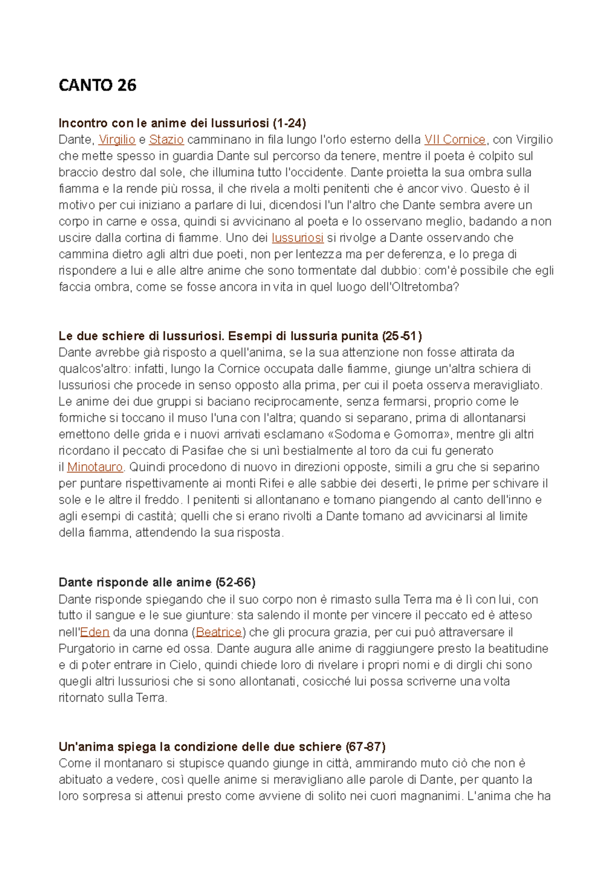 Canto 26 - xxx - CANTO 26 Incontro con le anime dei lussuriosi (1-24 ...