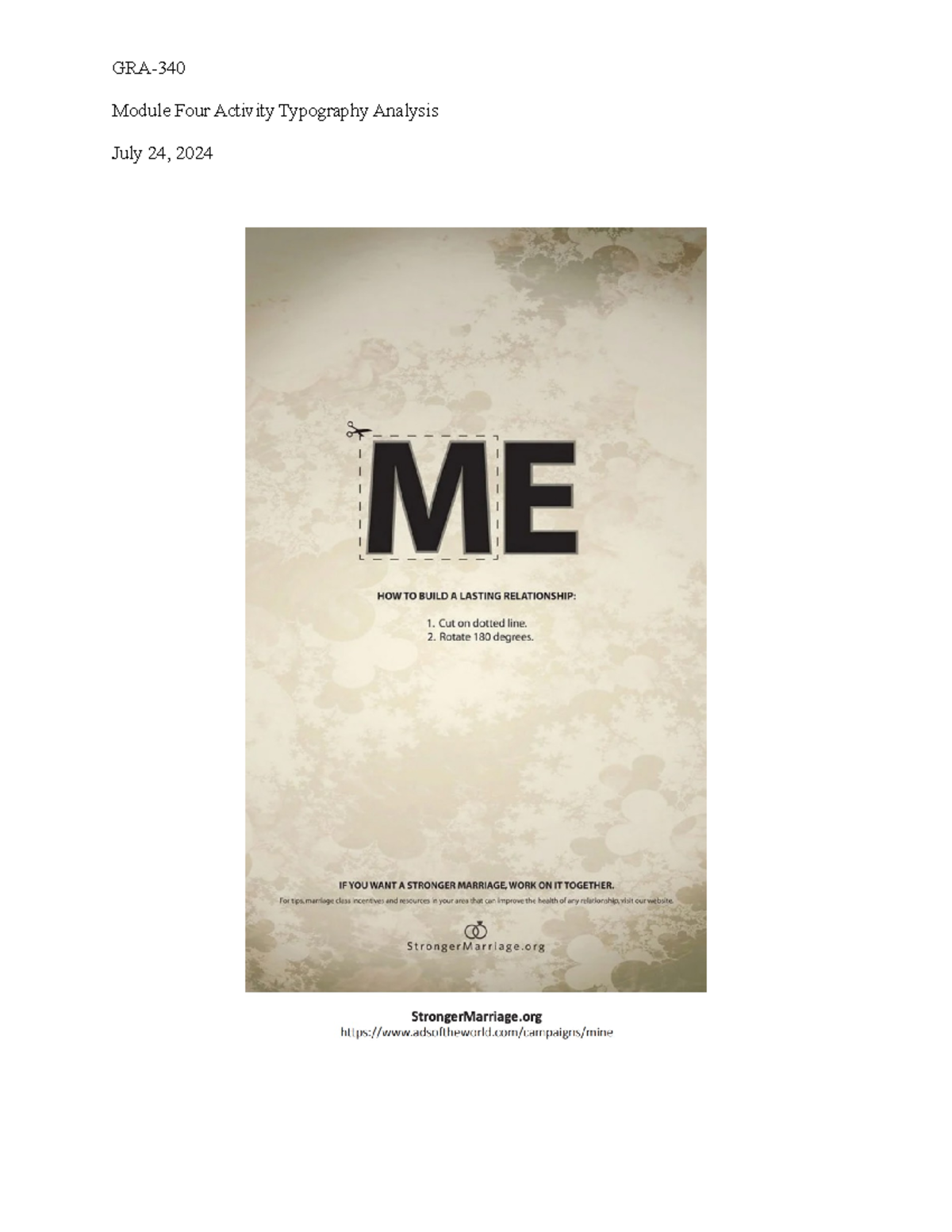 Gra 310 4-1 Typography Analysis - GRA- Module Four Activity Typography ...