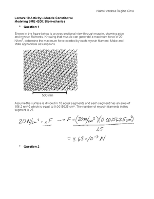 BME 4200 Homework 3 - HOMEWORK ASSIGNMENT #3— Cardiovascular Mechanics BME 4200: Biomechanics ...
