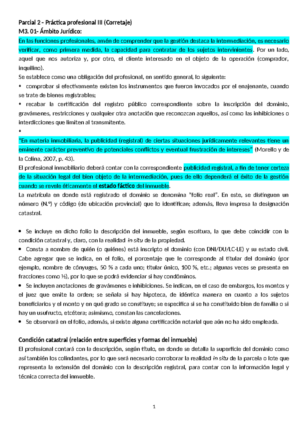RES.P2 Ppiii - Corretaje - Mariela - Parcial 2 - Práctica profesional III (Corretaje) M3. 01 ...