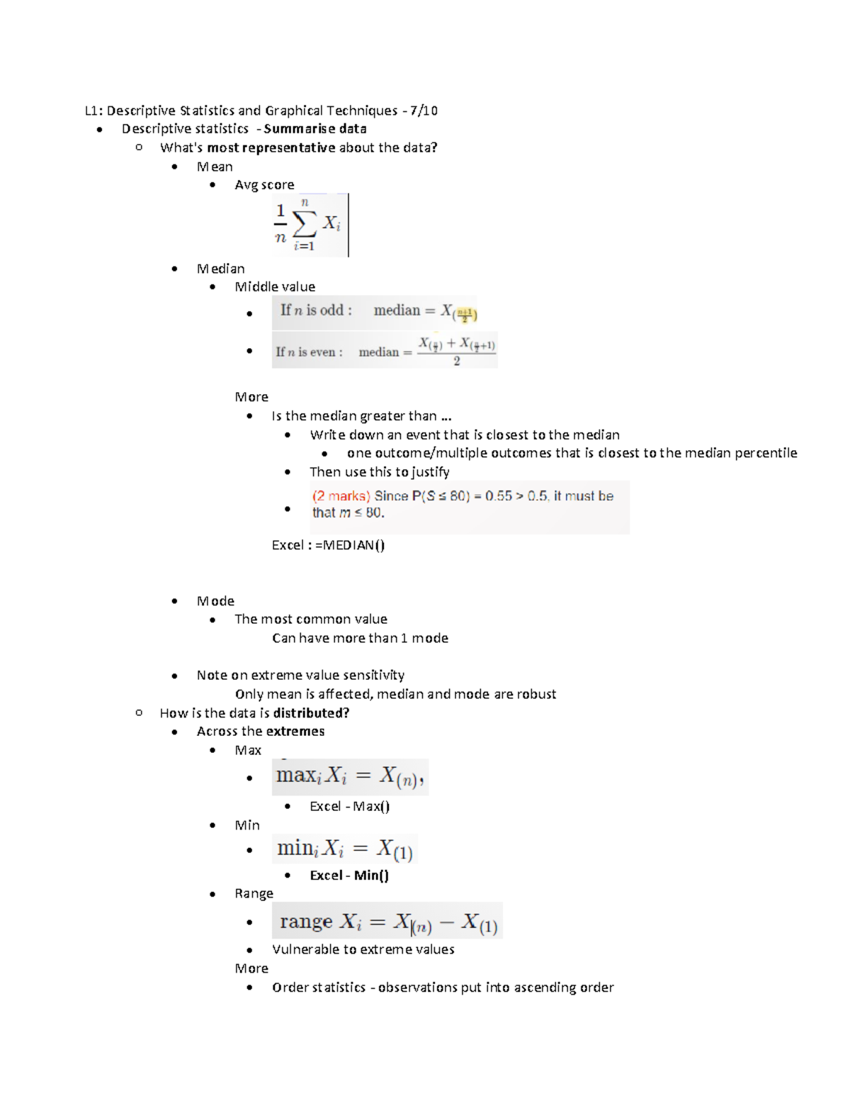 Quantitative Methods 1 Lecture 1 Notes Warning Tt Undefined Function 32 Warning Tt