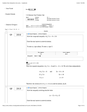 Southern New Hampshire University - 3-3 Module Three Problem Set - [PRINT] MAT-140-X4714 21EW4 ...