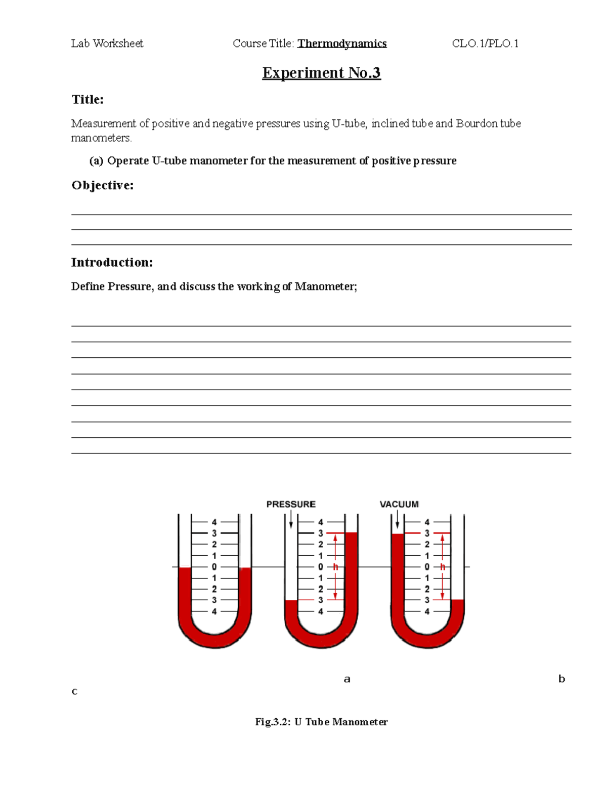 Worksheet#3 - Lab Manuals - Experiment No. Title: Measurement of ...