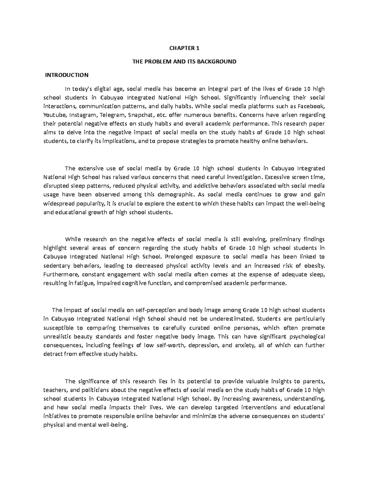 English-Research-Chapter-1.docx - CHAPTER 1 THE PROBLEM AND ITS BACKGROUND INTRODUCTION In today ...