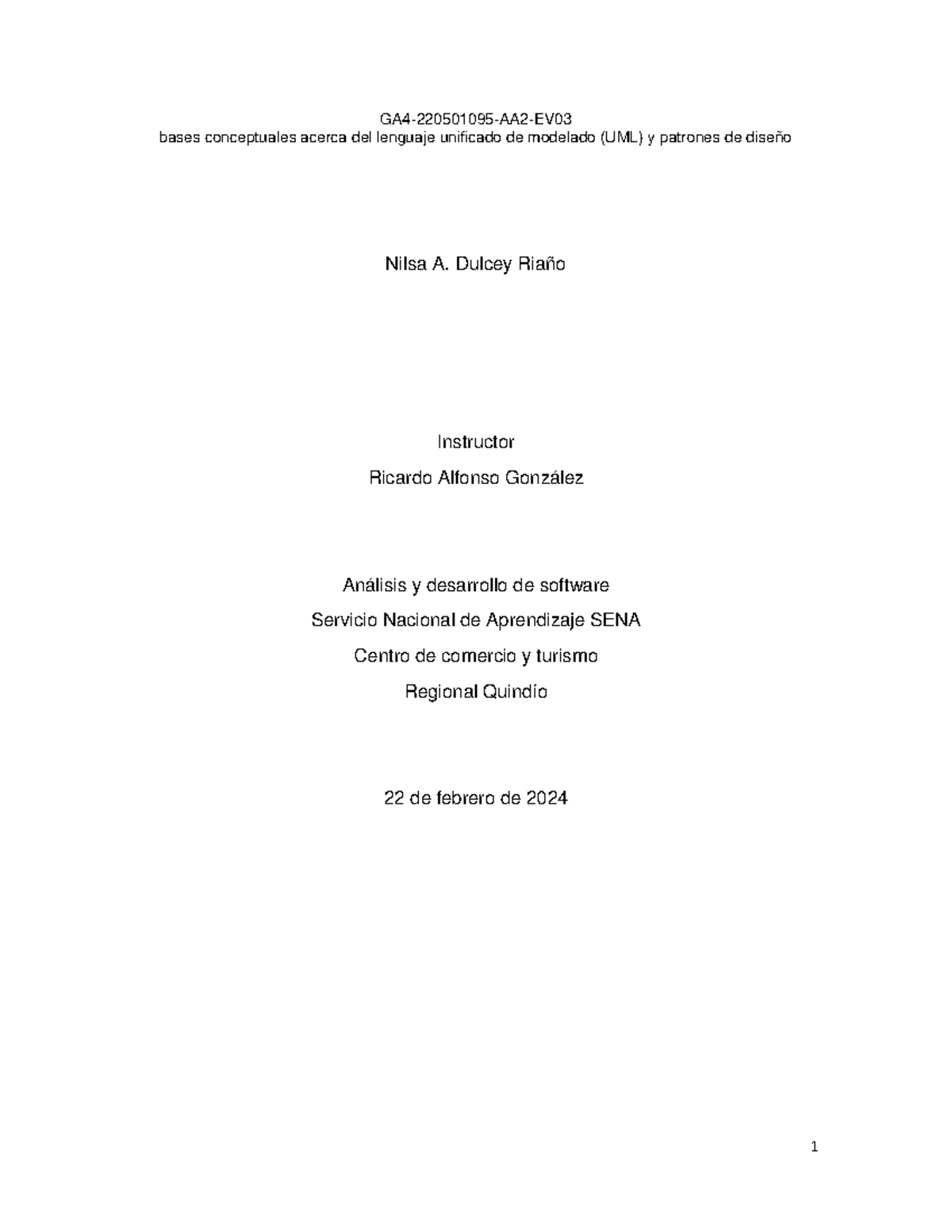 Lenguaje unificado uml - GA4- 220501095 - AA2-EV bases conceptuales ...