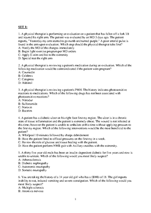 200-Question Sample Physical Therapy Exam Ptmasud-1 201-300 - 0-10 ...