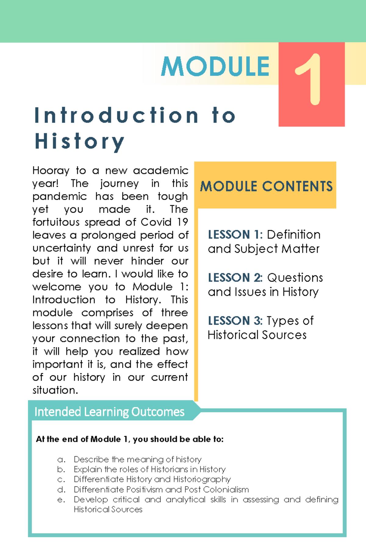 Chapter 1 GE2 Phillipine History - 1 MODULE I n t r o d u c t i o n t o ...