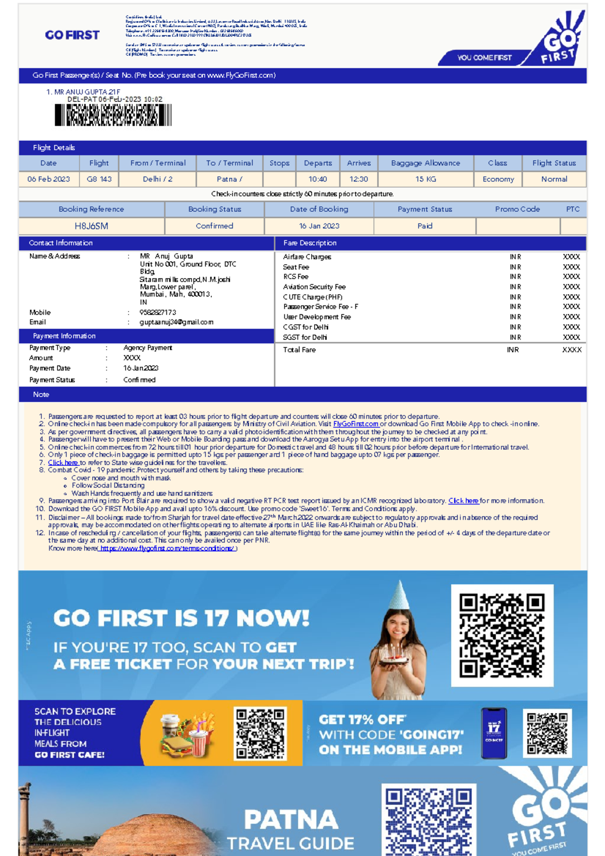 Go First H8J6SM - Go Airlines (India) Ltd. Registered Office: C/o ...