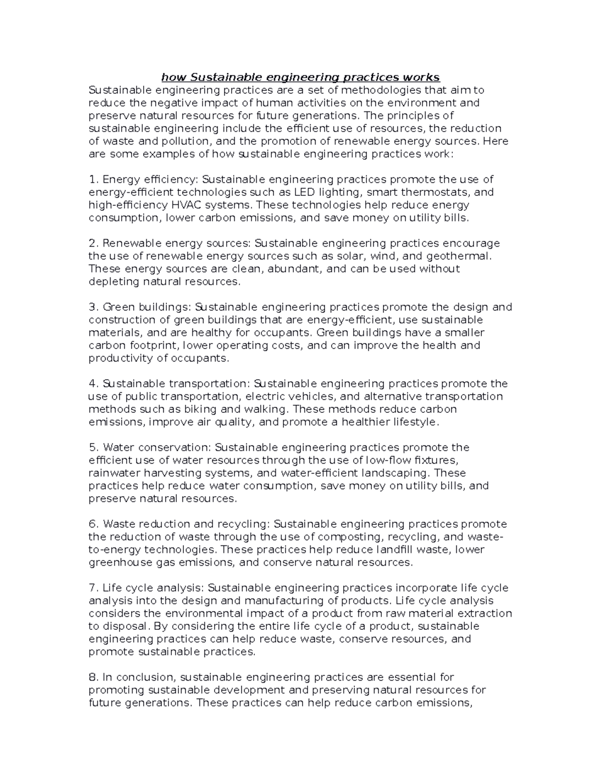 How Sustainable engineering practices works - how Sustainable ...