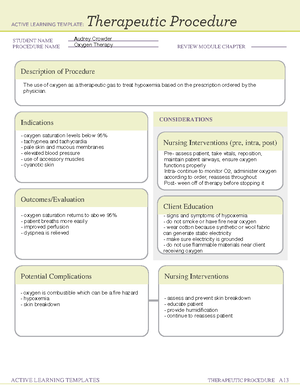 ATI Chest Physiotherapy - NRS202 - STUDENT NAME PROCEDURE NAME REVIEW ...