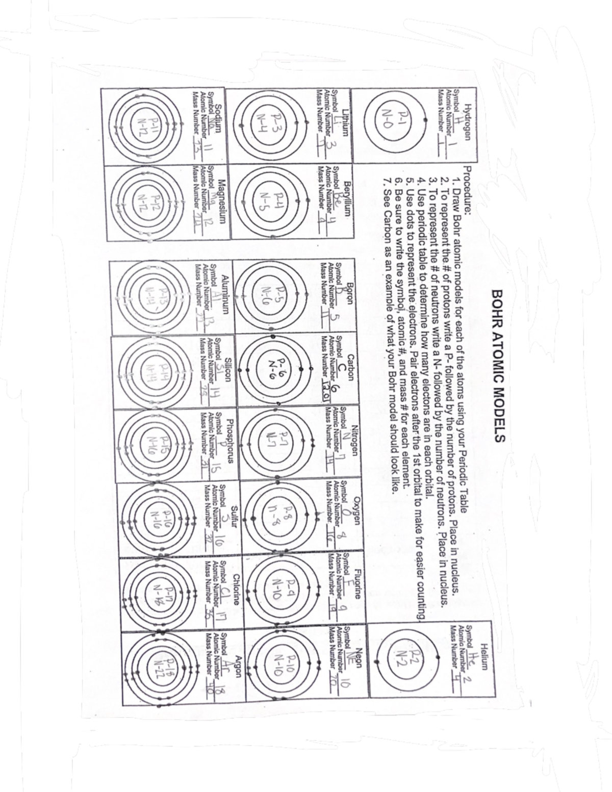 Bohr Atomic Models - Studocu