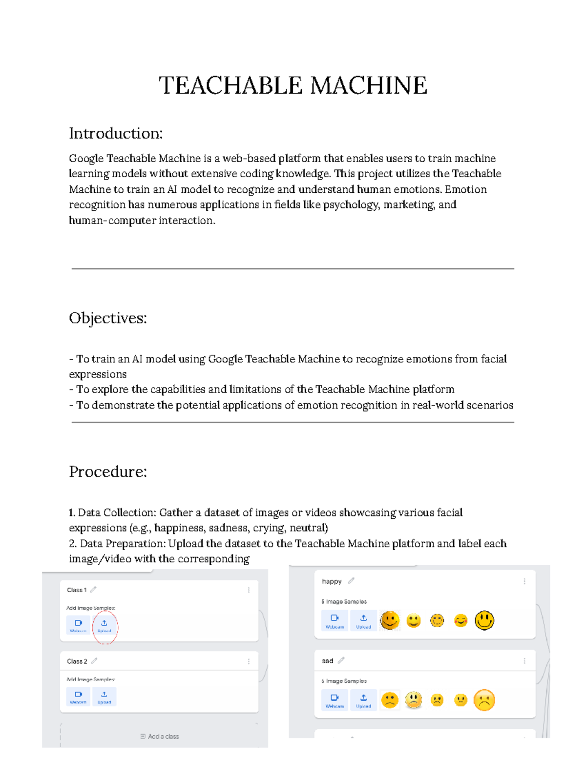 Teachable AI machine - TEACHABLE MACHINE Introduction: Google Teachable ...