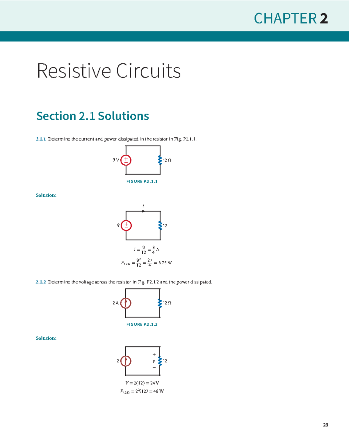 Textbook Chapter 2 Solution - 23 Resistive Circuits Section 2 Solutions 2.1 Determine the ...