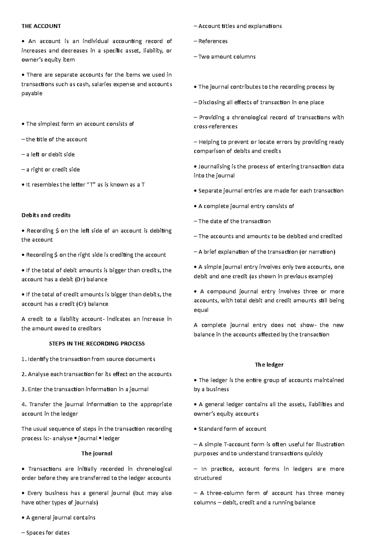 THE Accounting- accounting reviewer for all for exams for quizzes - THE ...