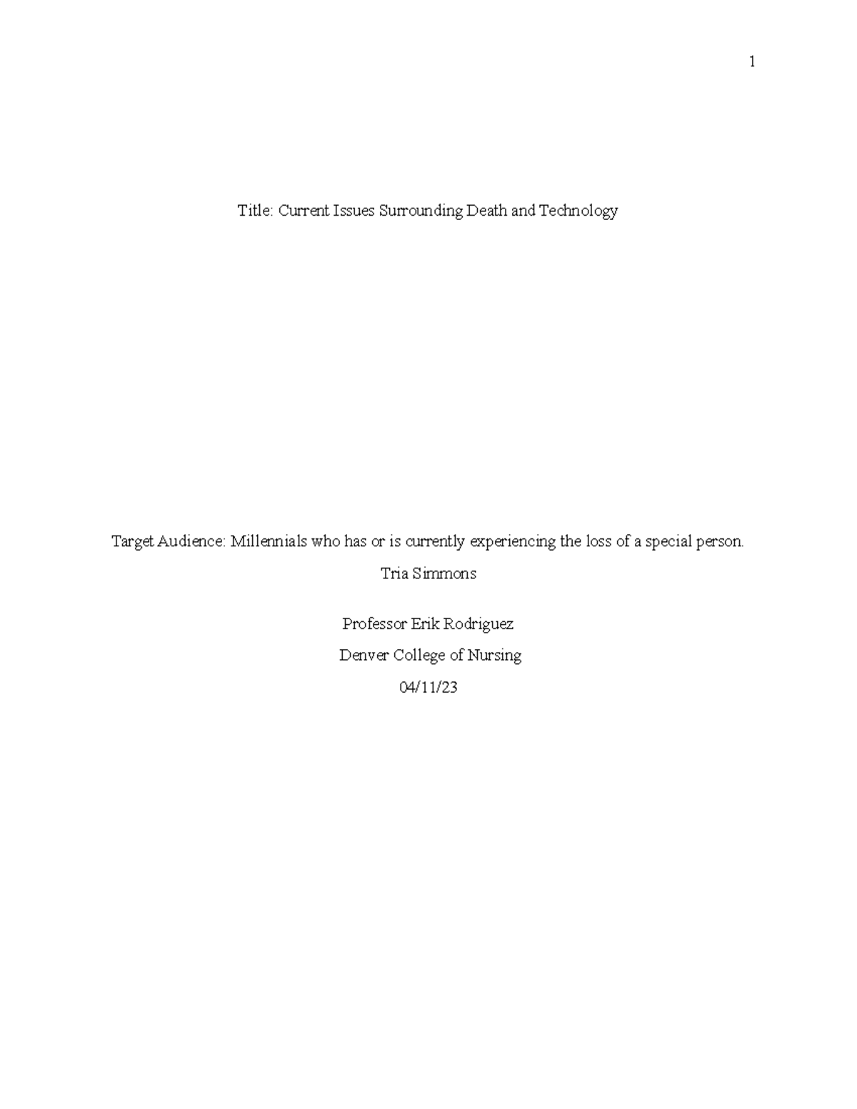 Annotated bib final draft paper - Title: Current Issues Surrounding ...