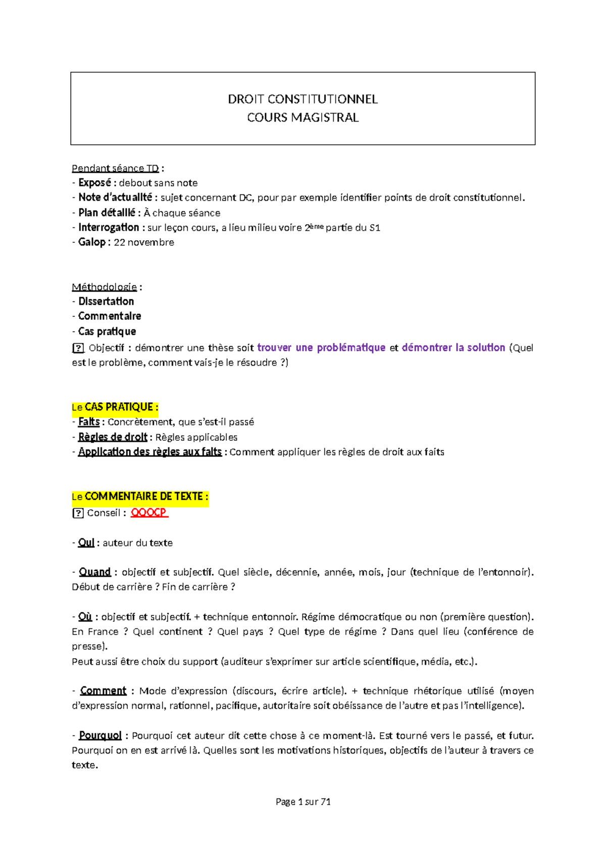 Droit Constitutionnel - DROIT CONSTITUTIONNEL COURS MAGISTRAL Pendant ...