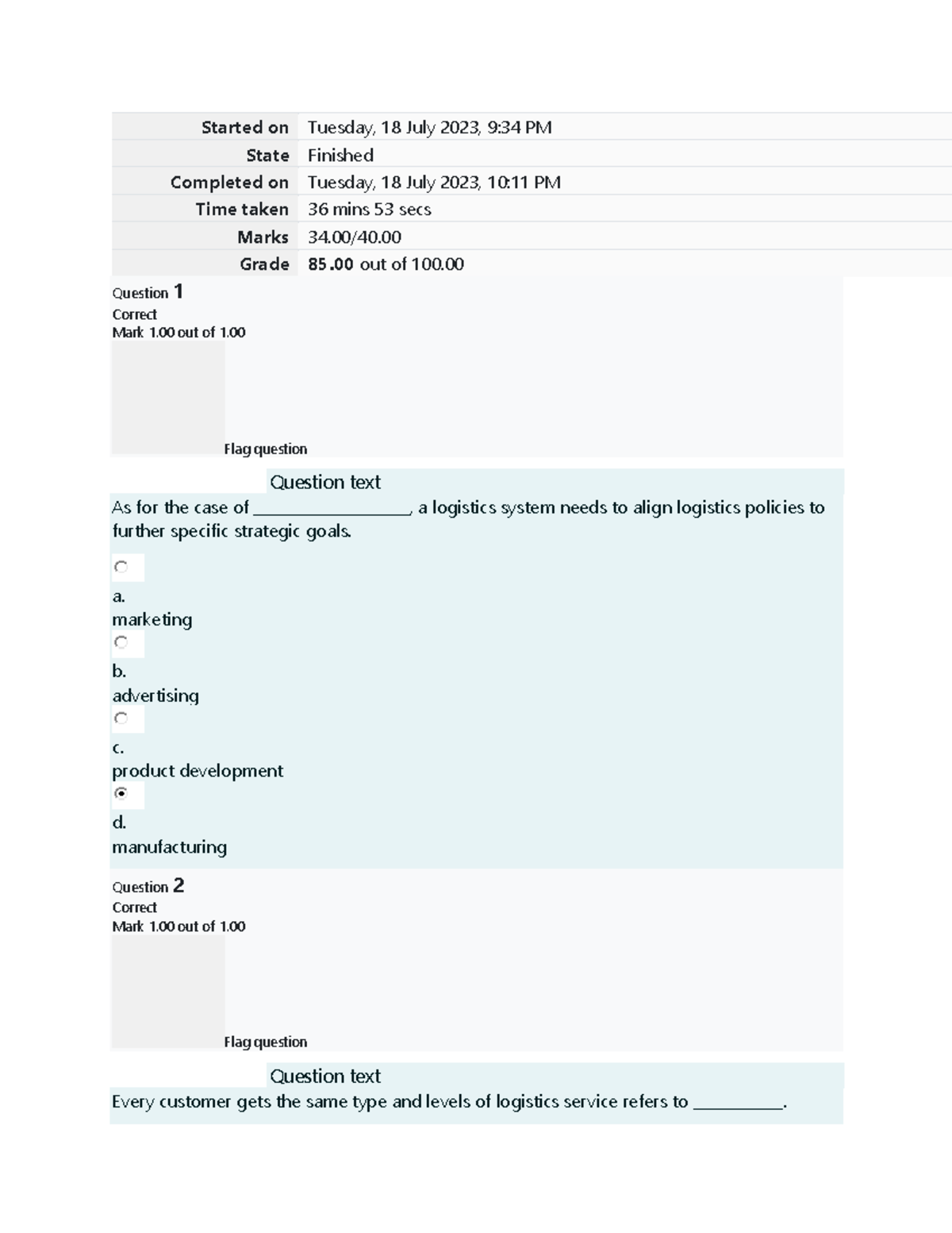 Supply mexam - xfgnxcfhmxfyj - Started on Tuesday, 18 July 2023, 9:34 ...