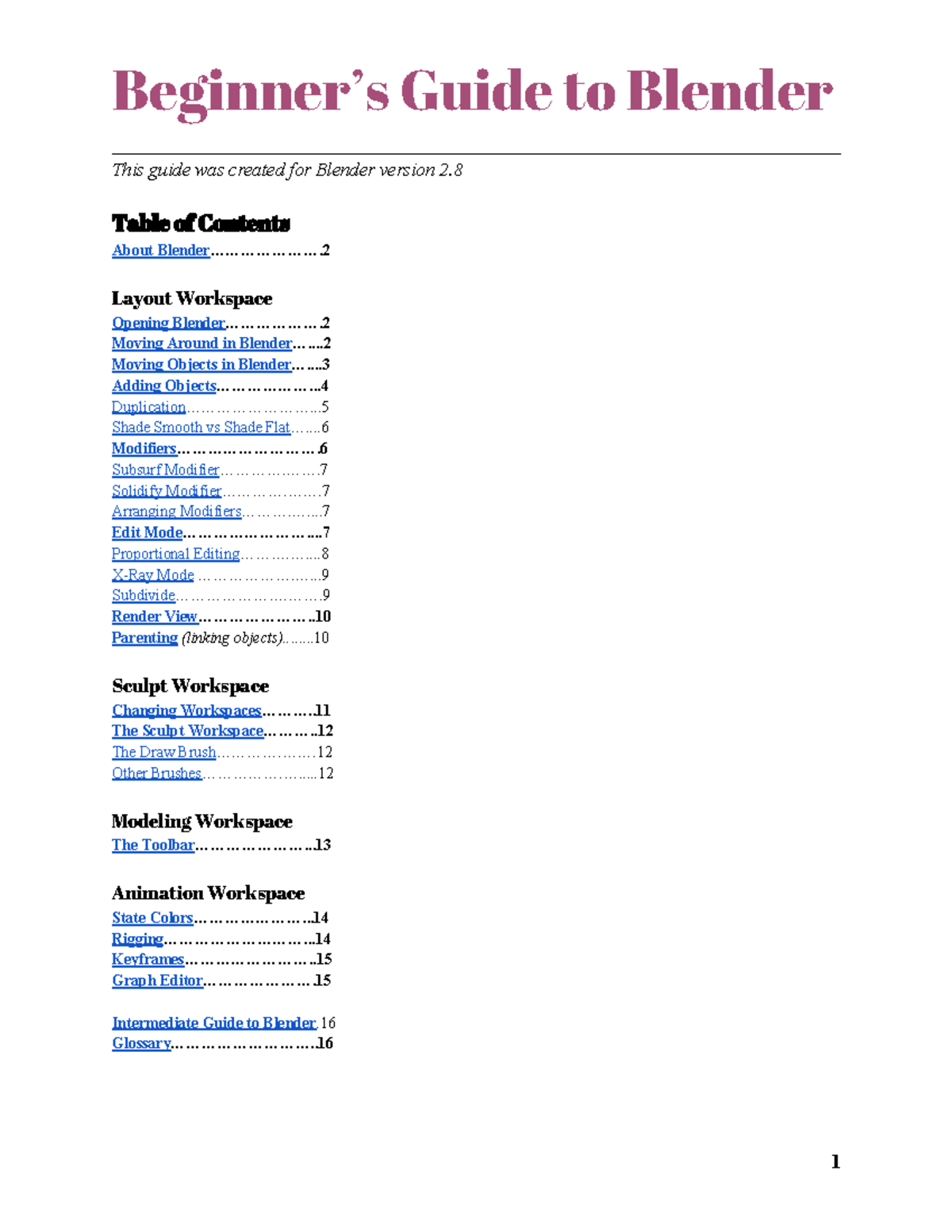 Beginners Guide to Blender - Beginner’s Guide to Blender This guide was ...