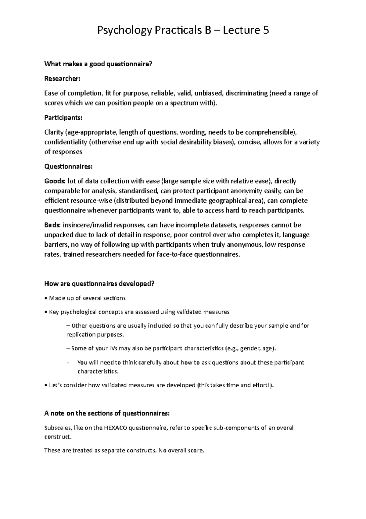 Lecture 5 - Developing a questionnaire and necessary data collection ...