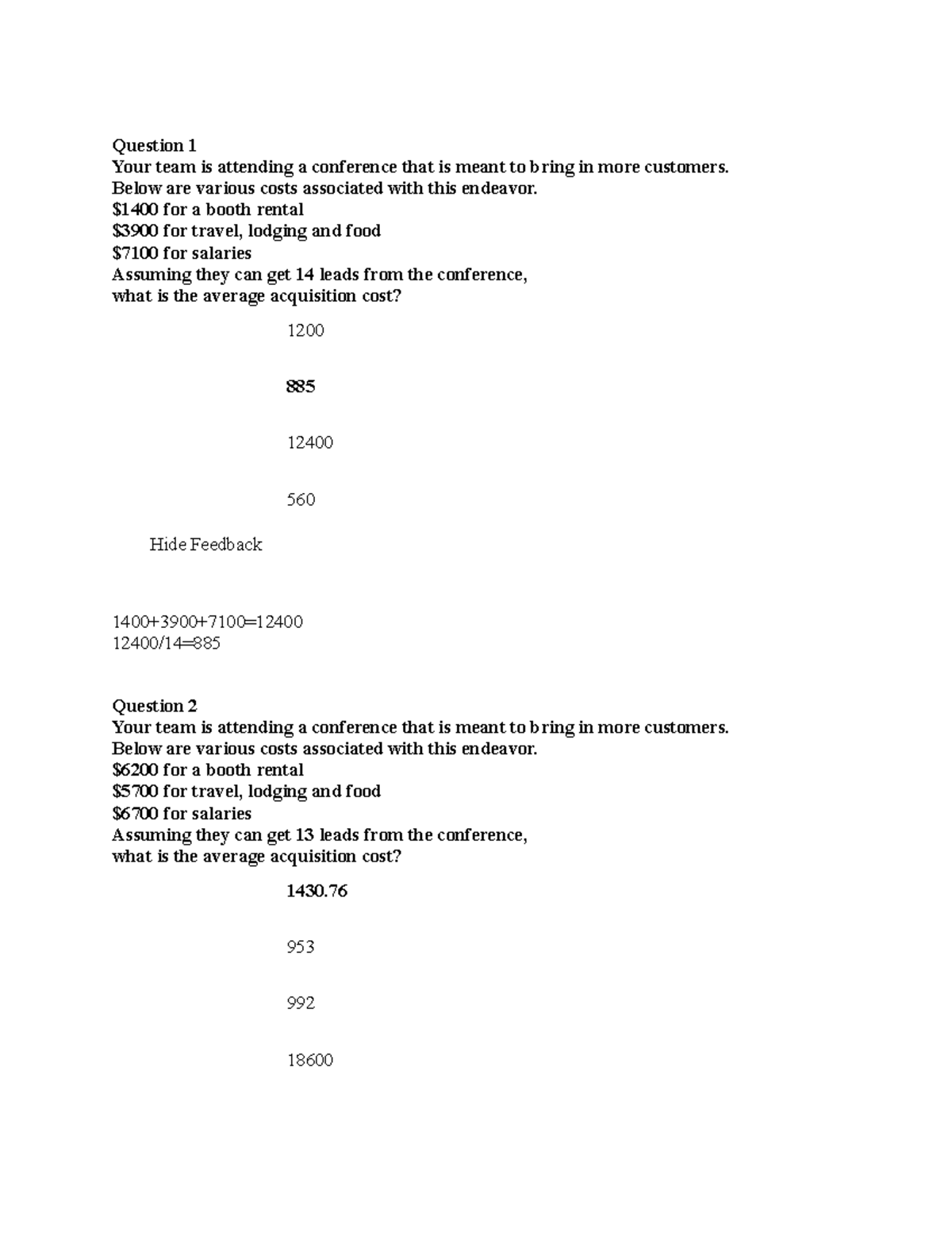 MKT 300 Customer Acquisition and Retention - Review Drills - MKT 300 ...