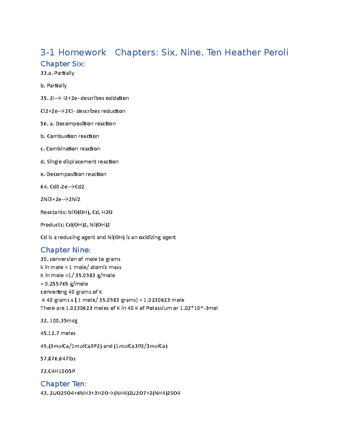 3-1 Homework not quite sure but working on it - 3-1 Homework Chapters ...