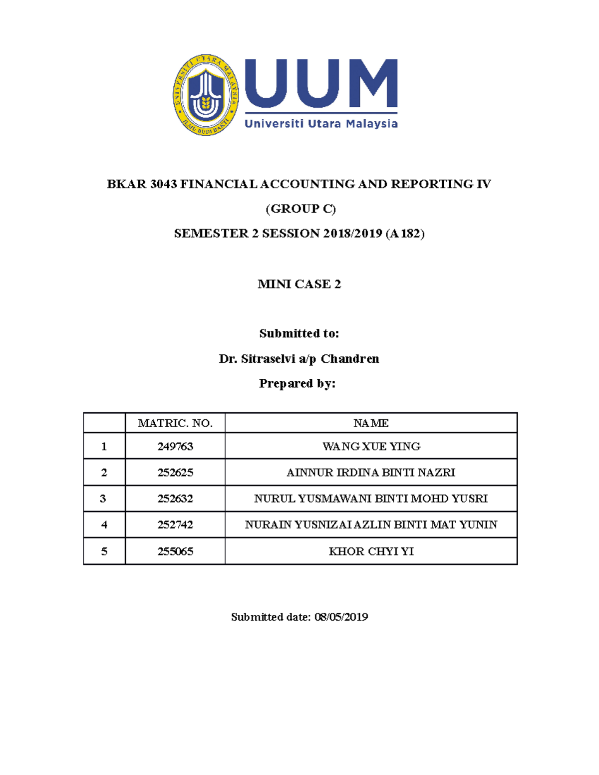 MC 2 Full report - Analyze and compare the disclosure of operating ...