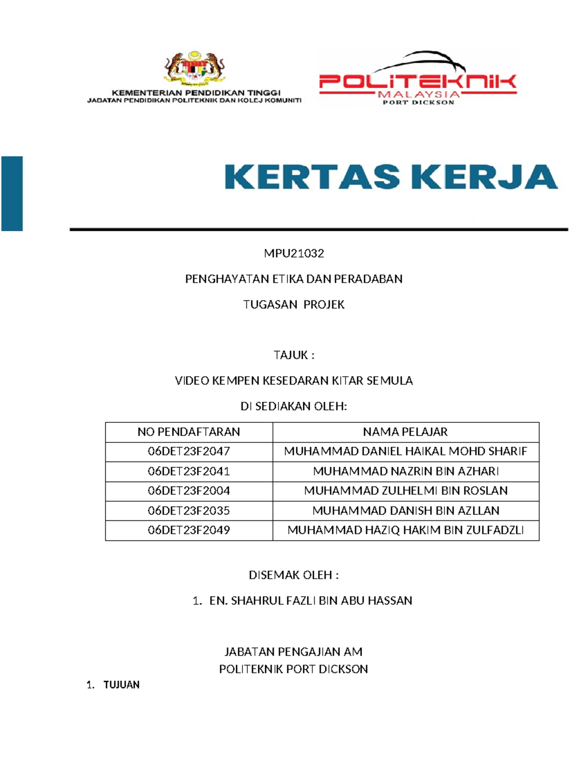 Kitar Semula (K7) - ekkf - MPU PENGHAYATAN ETIKA DAN PERADABAN TUGASAN ...