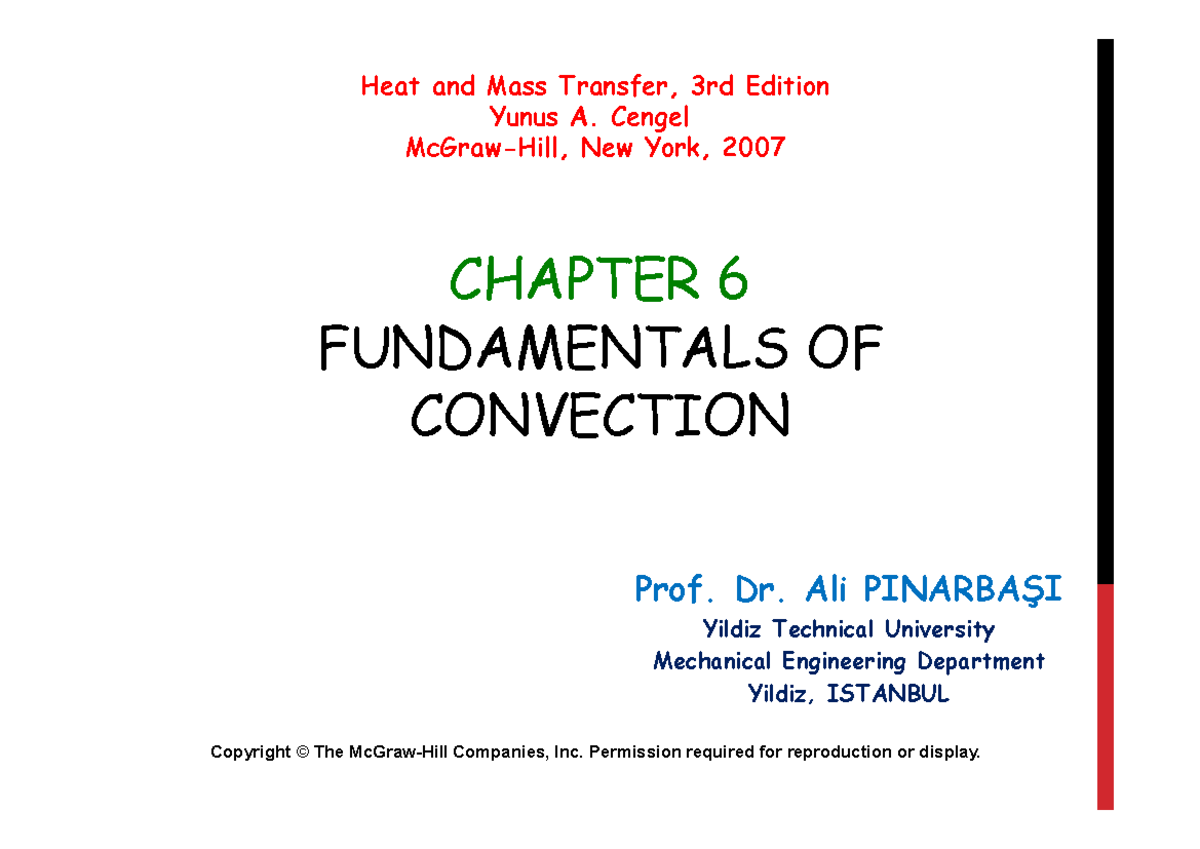 HT Chapter 6 - Heat Transfer - CHAPTER 6 FUNDAMENTALS OF CONVECTION ...