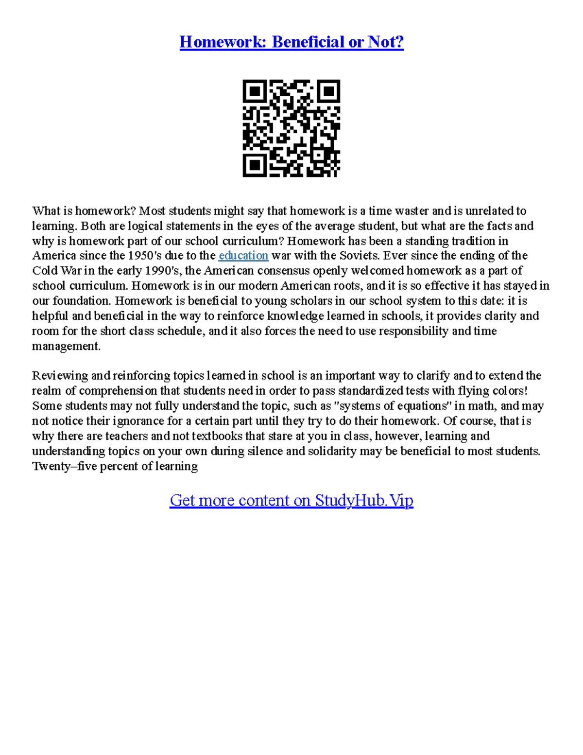 Essays On Homework - Homework: Beneficial or Not? What is homework ...