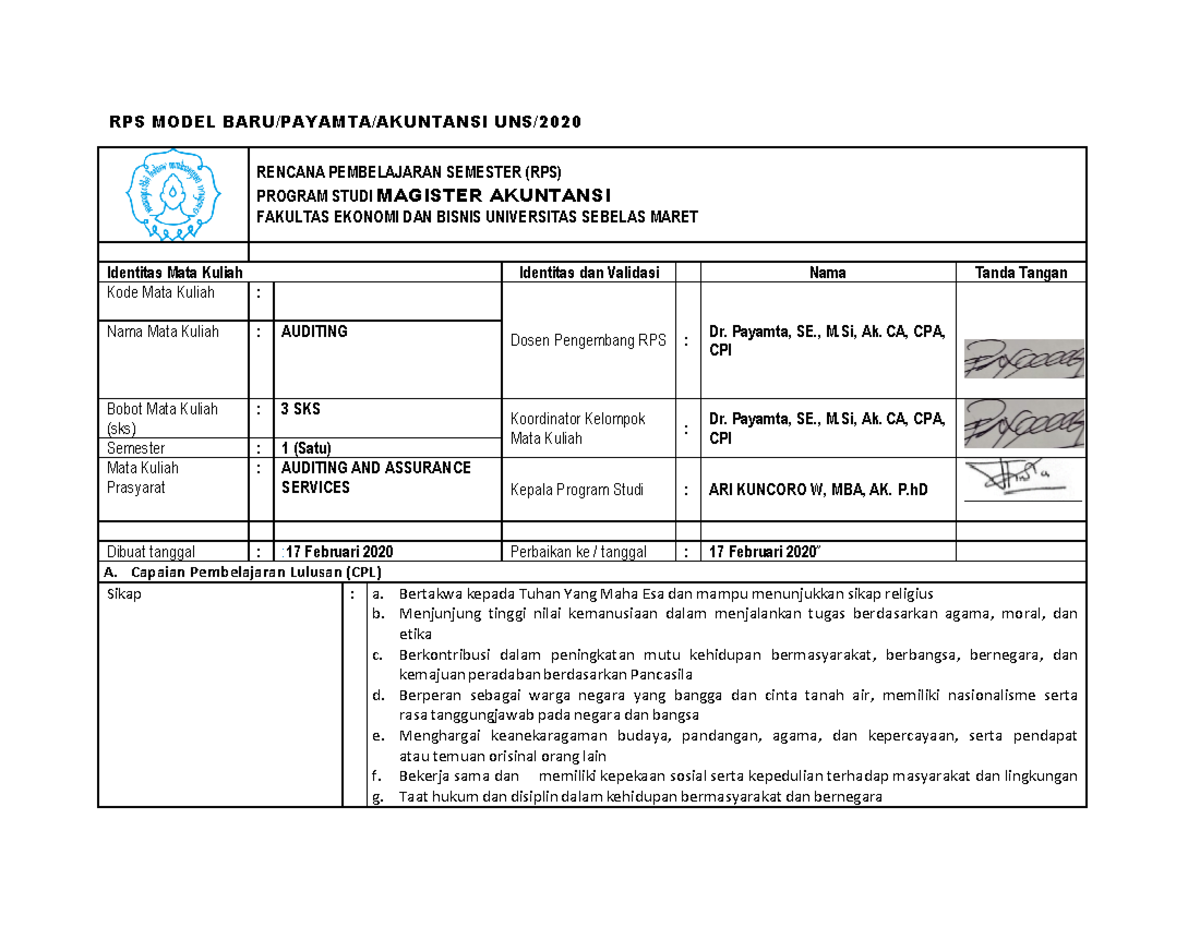 Auditing - Dr. Payamta, SE., M.Si, Ak. CA, CPA, CPI - Warning: TT: undefined function: 32 ...