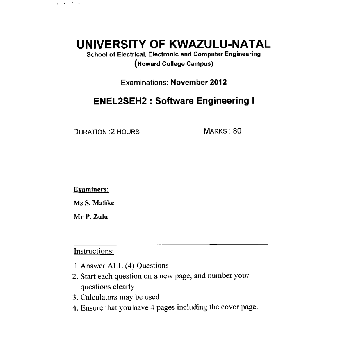 ENEL2SE H2 11 2012 Y P1 - ENEL2SE - Studocu