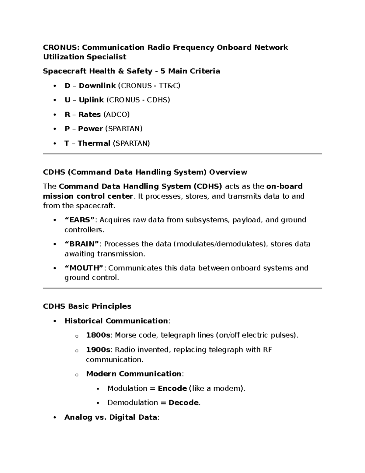 Cronus- Study Notes - CRONUS: Communication Radio Frequency Onboard ...