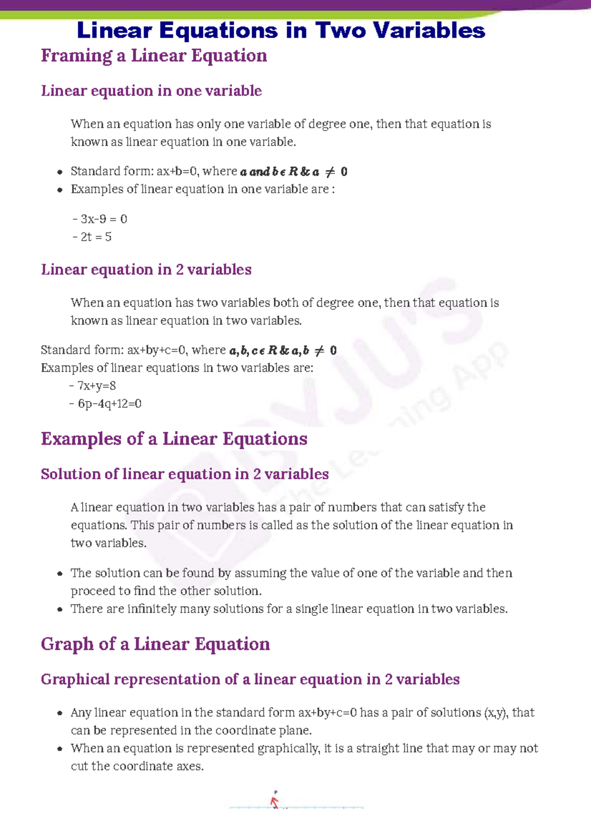 Linear equations in two variables class 9 - Framing a Linear Equation ...