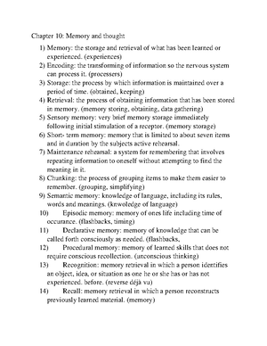 Chapter 11 Key Terms Psychology - Chapter 11: Thinking and Language Key ...