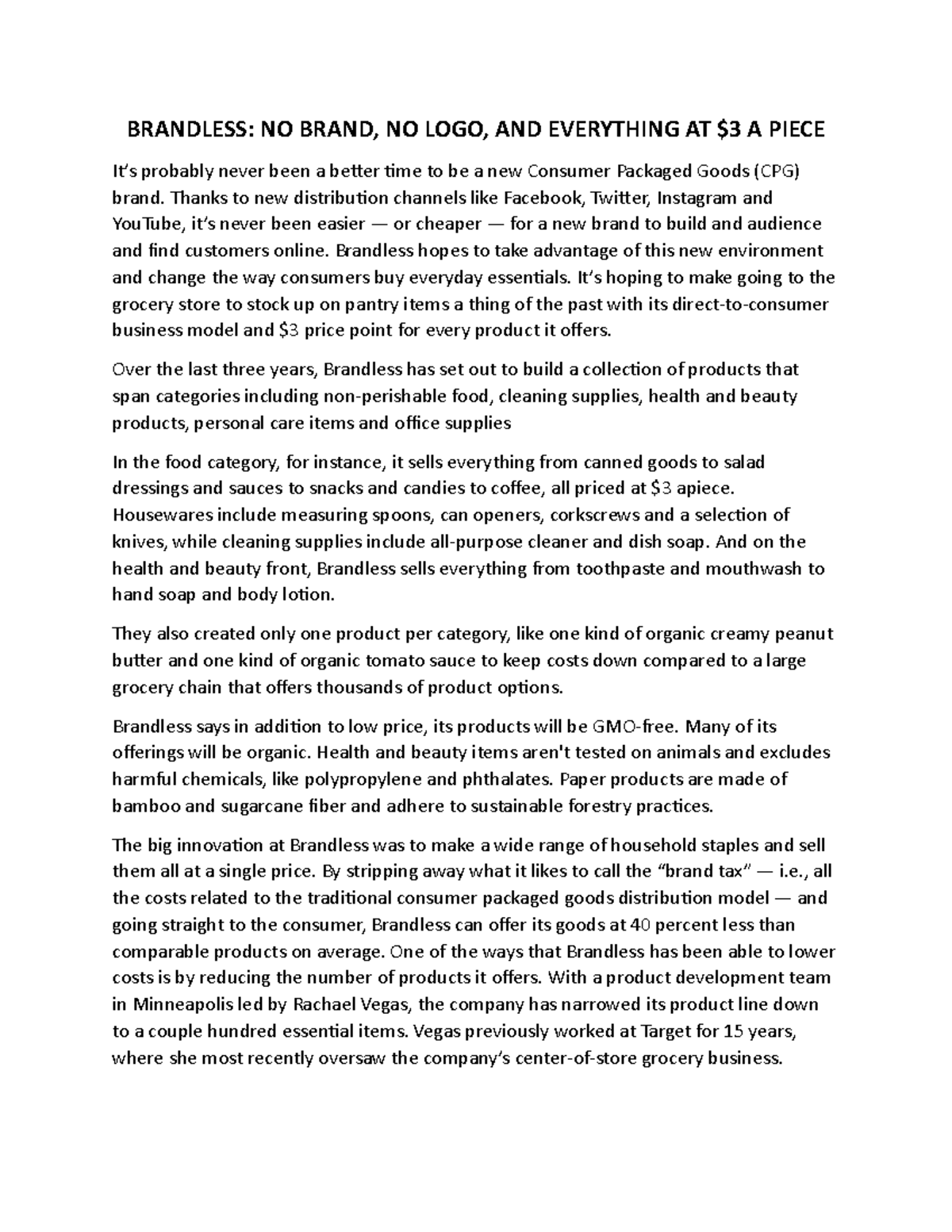 Brandless NO- Brandf 22 - BRANDLESS: NO BRAND, NO LOGO, AND EVERYTHING ...