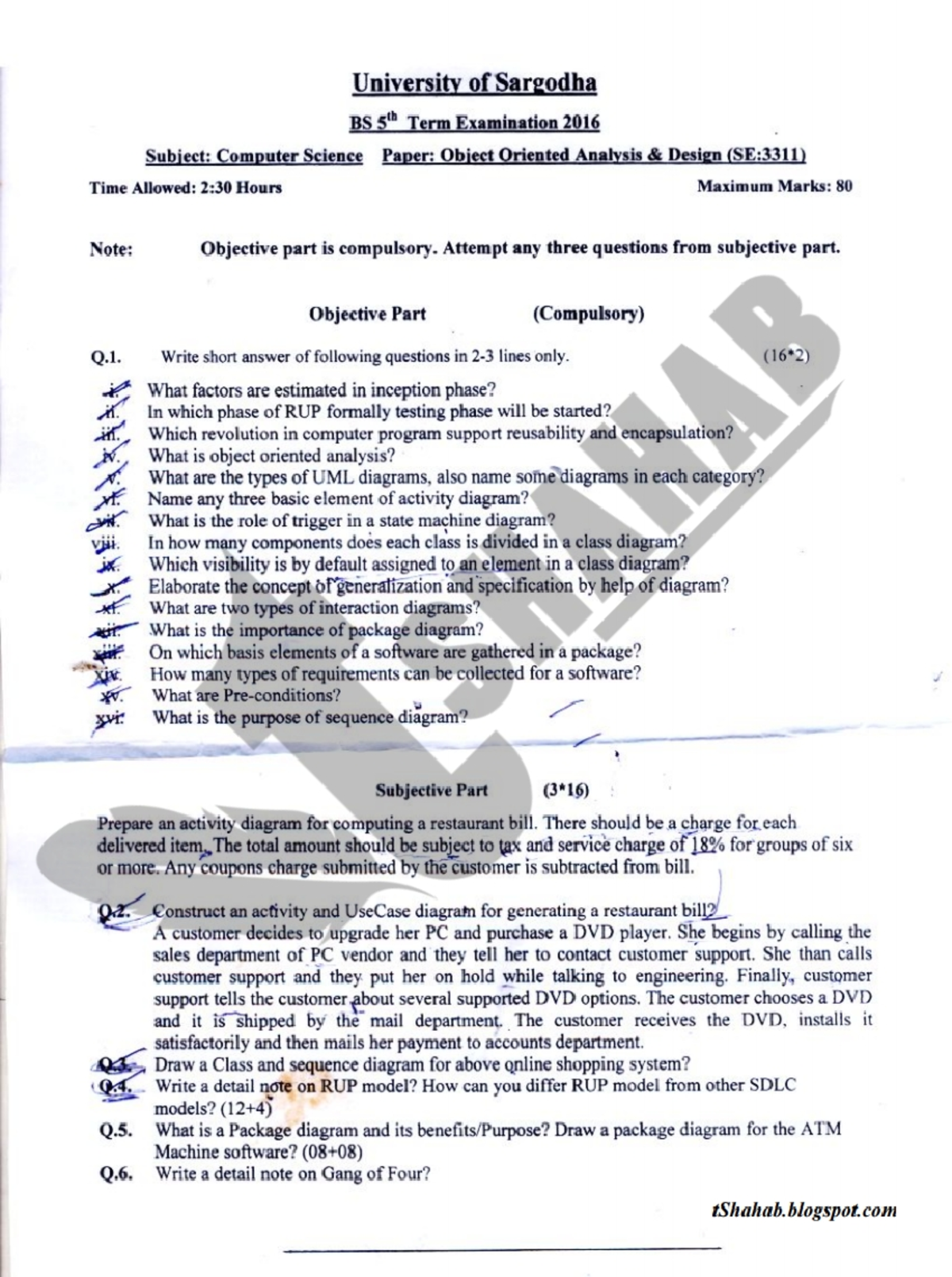 OOAD CS 2016 - Design Analysis of Algorithm - Studocu